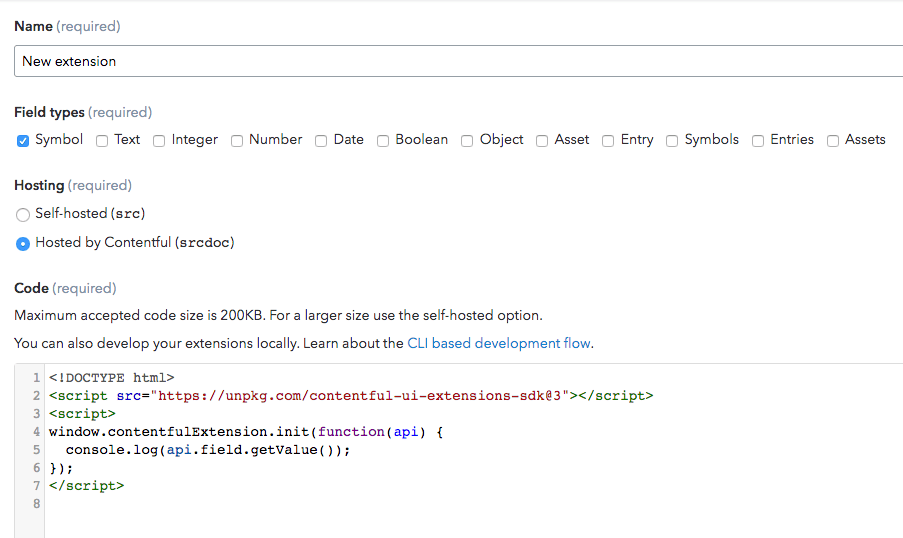 UI extensions - Web app tools | Contentful